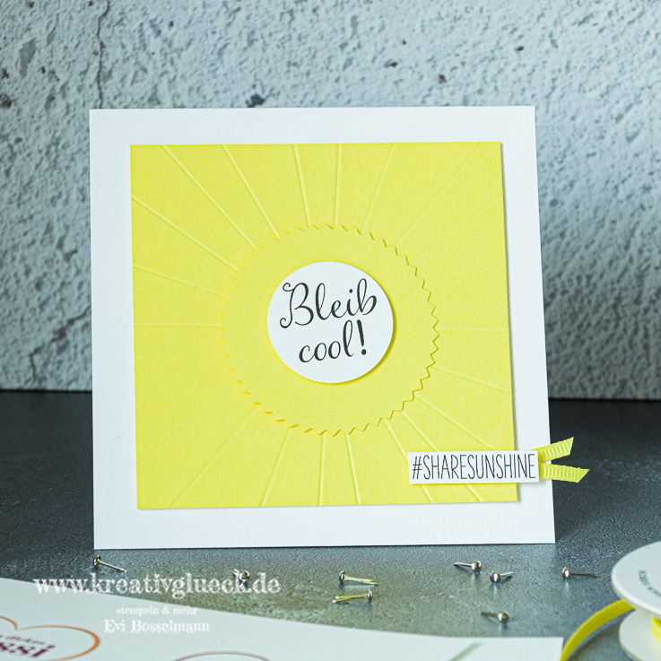 Bleib cool - #sharesunshine - kreativparty.de